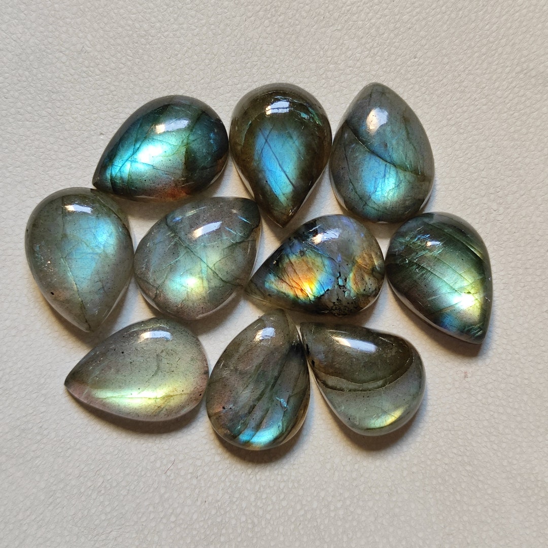Natural Multi Color Flashy Labradorite Cabochon TEARDROP Free Size ...
