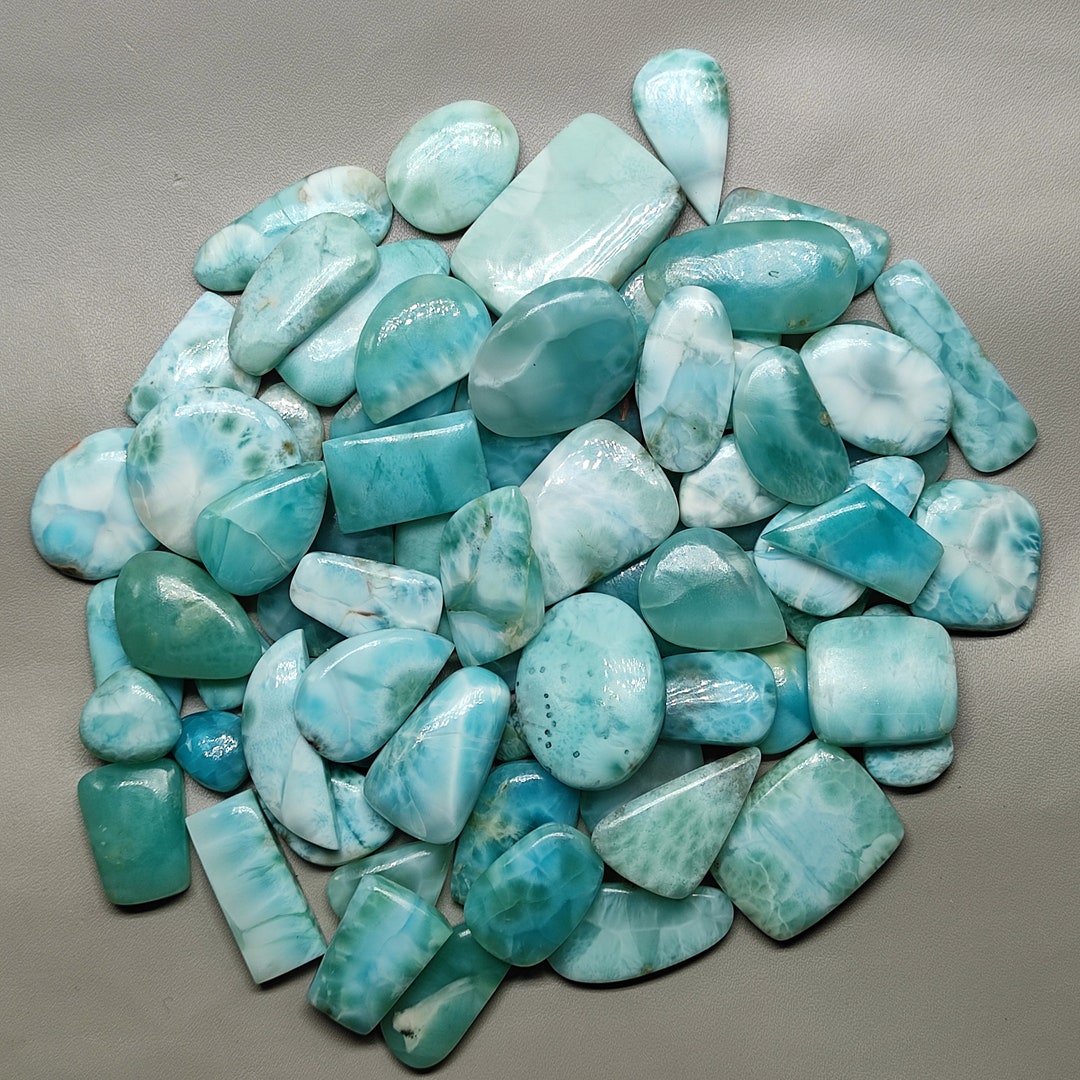 Natural Sky Blue Larimar Cabochon Mix Shape Wholesale Larimar Gemstone ...