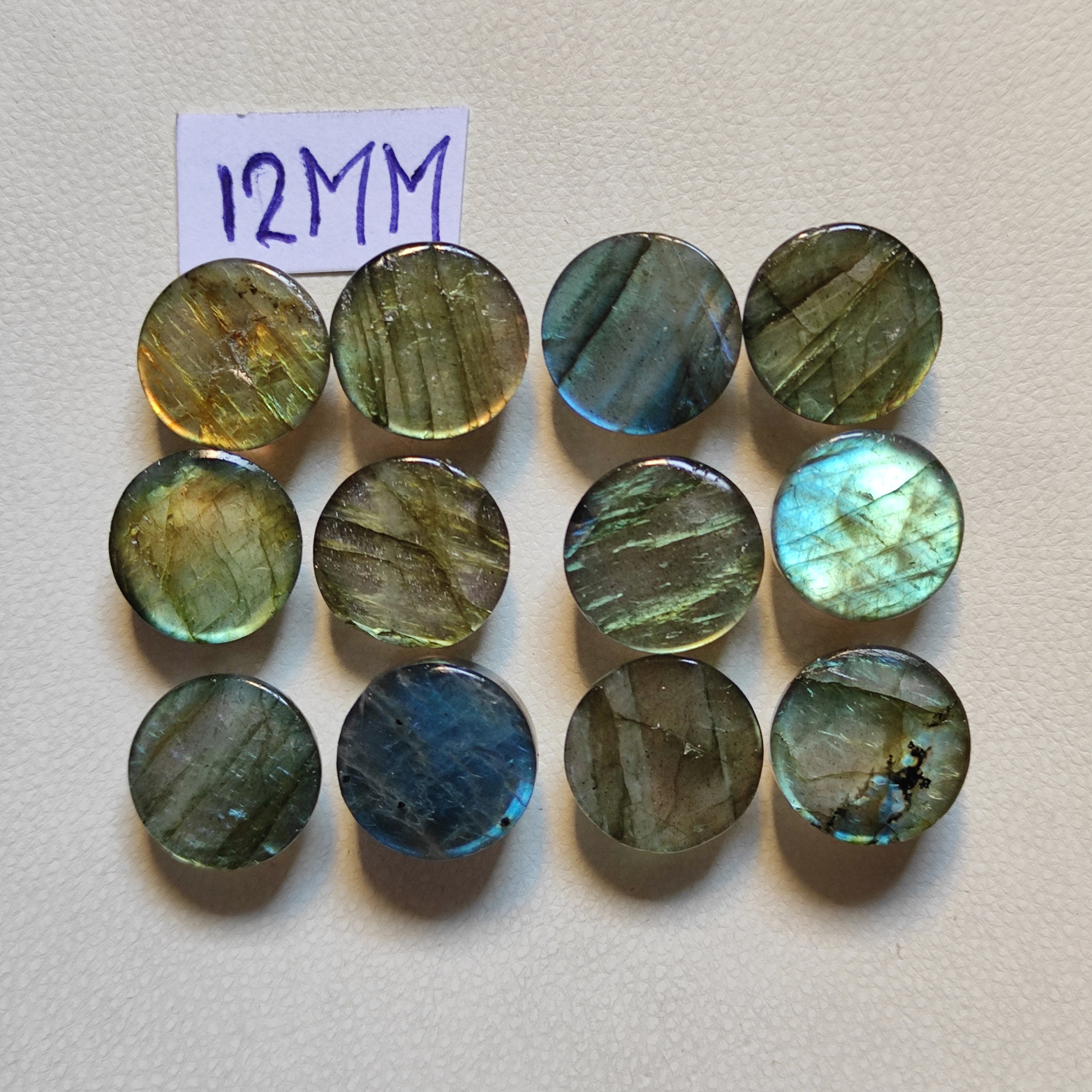 12 MM Designer Labradorite Mineral Feldspar Calibrated | Etsy