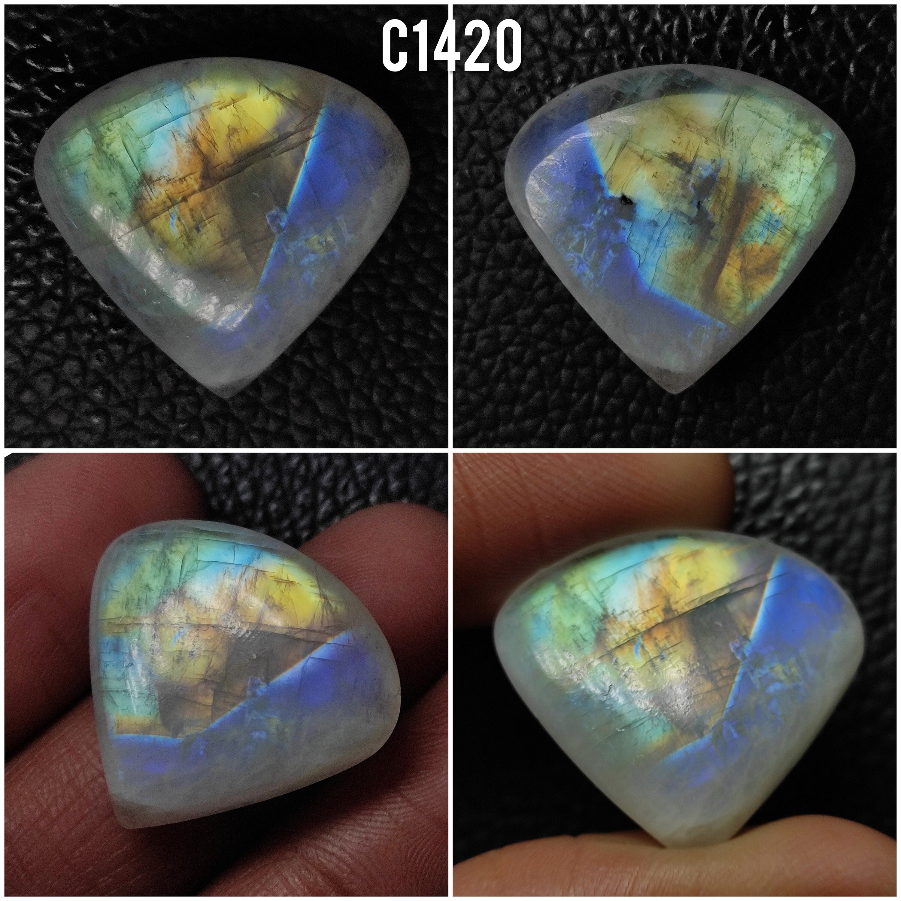 Rare Blue Moonstone Cabochon Semi Precious Handmade Gemstone - Etsy UK