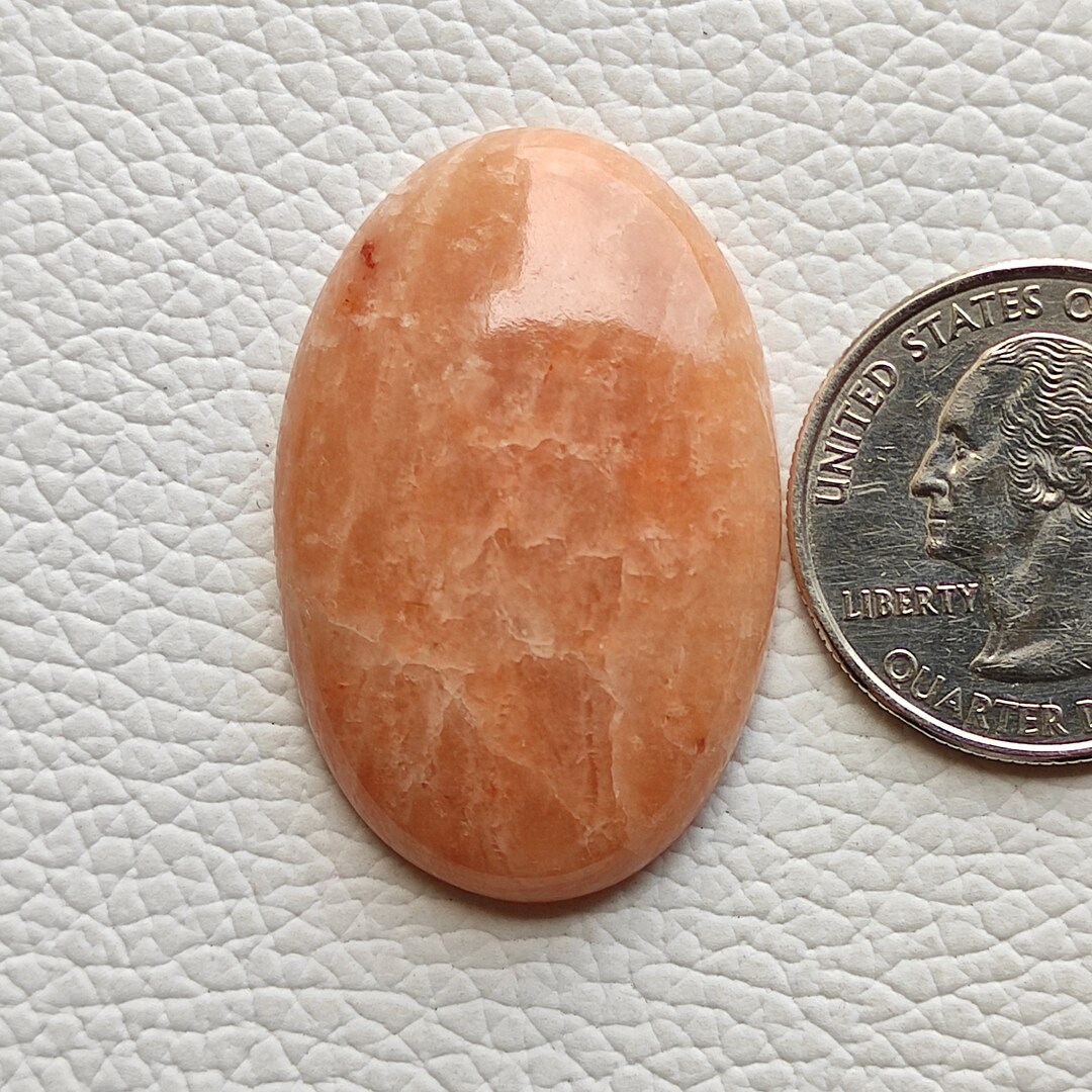 37X24X6 MM Peach Amazonite Cabochon Oval Shape 45 Carat Natural Peach ...