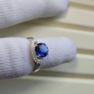 Blue Sapphire Ring | Wedding Ring | Handmade Ring Jewelry | Engagement ...