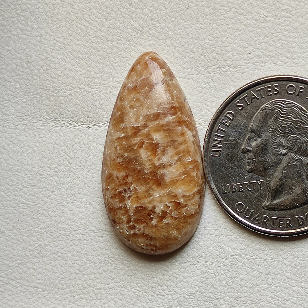 100% Natural Brown Colour Aragonite Cabochon Pear Shape 20ct Designer ...