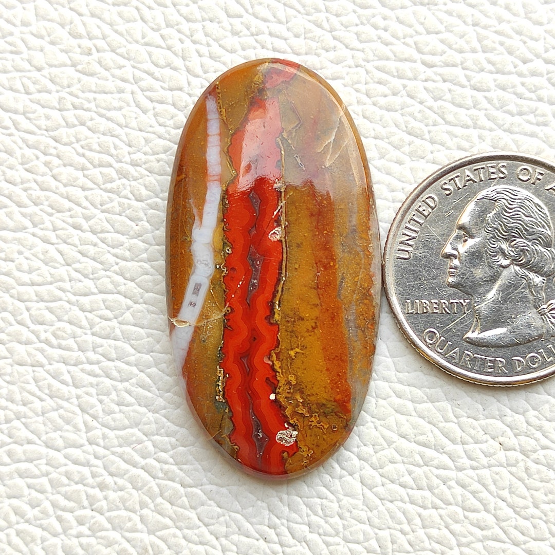 Large Size Moroccan Seam Agate Cabochon Seam Agate Loose Gemstone ...