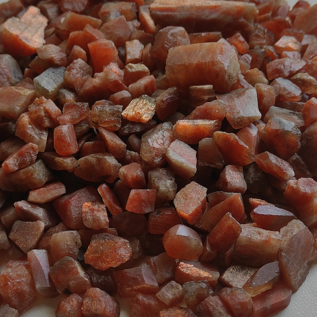 100% Natural Golden Fire Sunstone Slice Rough Raw Sunstone Healing ...