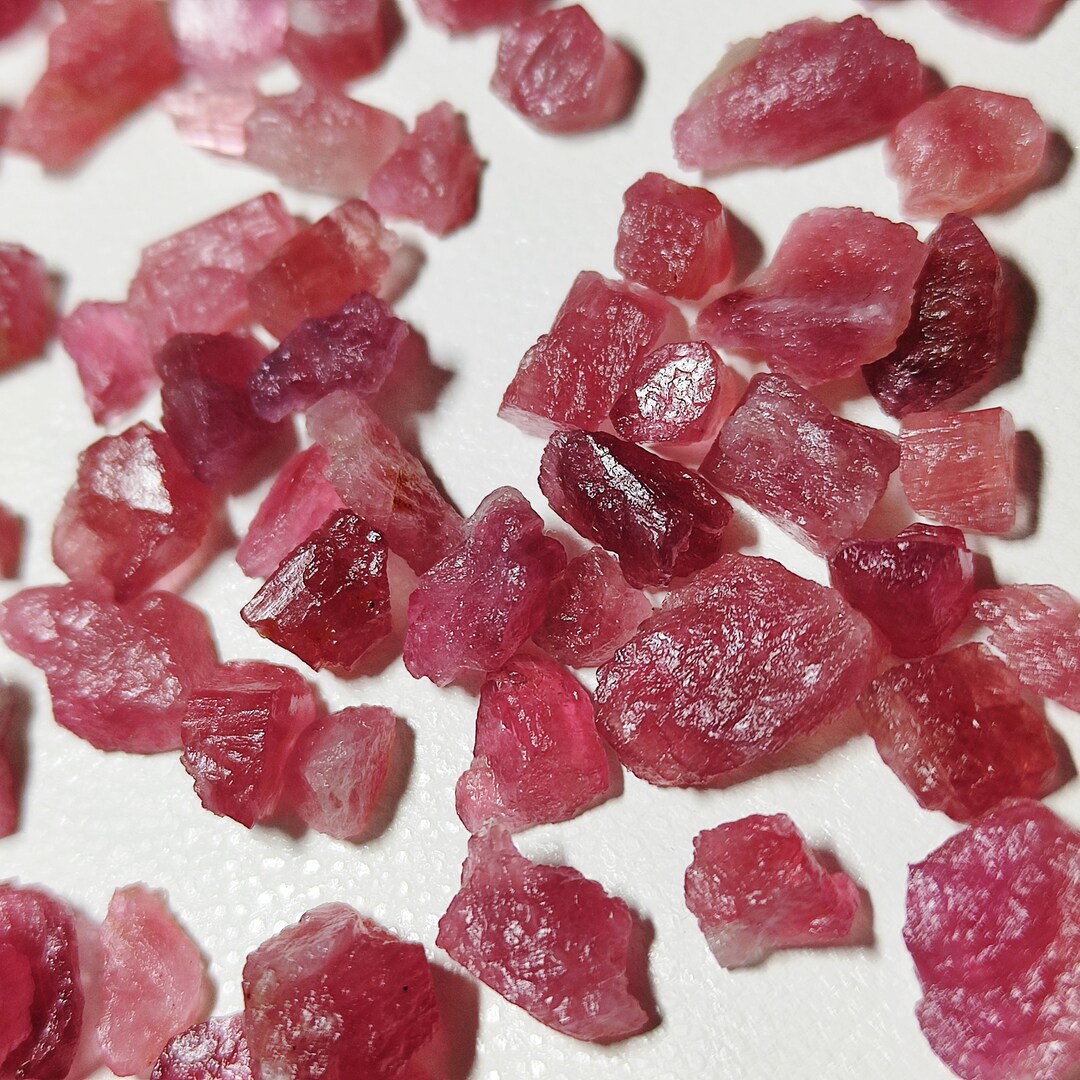 250ct Crystal Pink Tourmaline Raw Rough Healing Chakra Stone Mini Rock ...