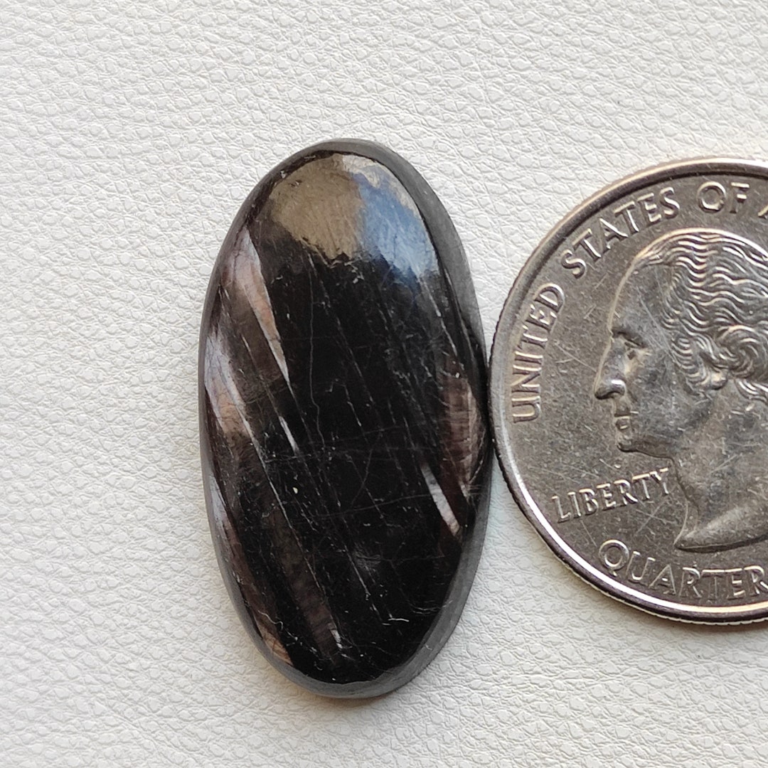 30X15X5 MM Silver Flashy Hypersthene Cabochon Oval Shape Hypersthene ...