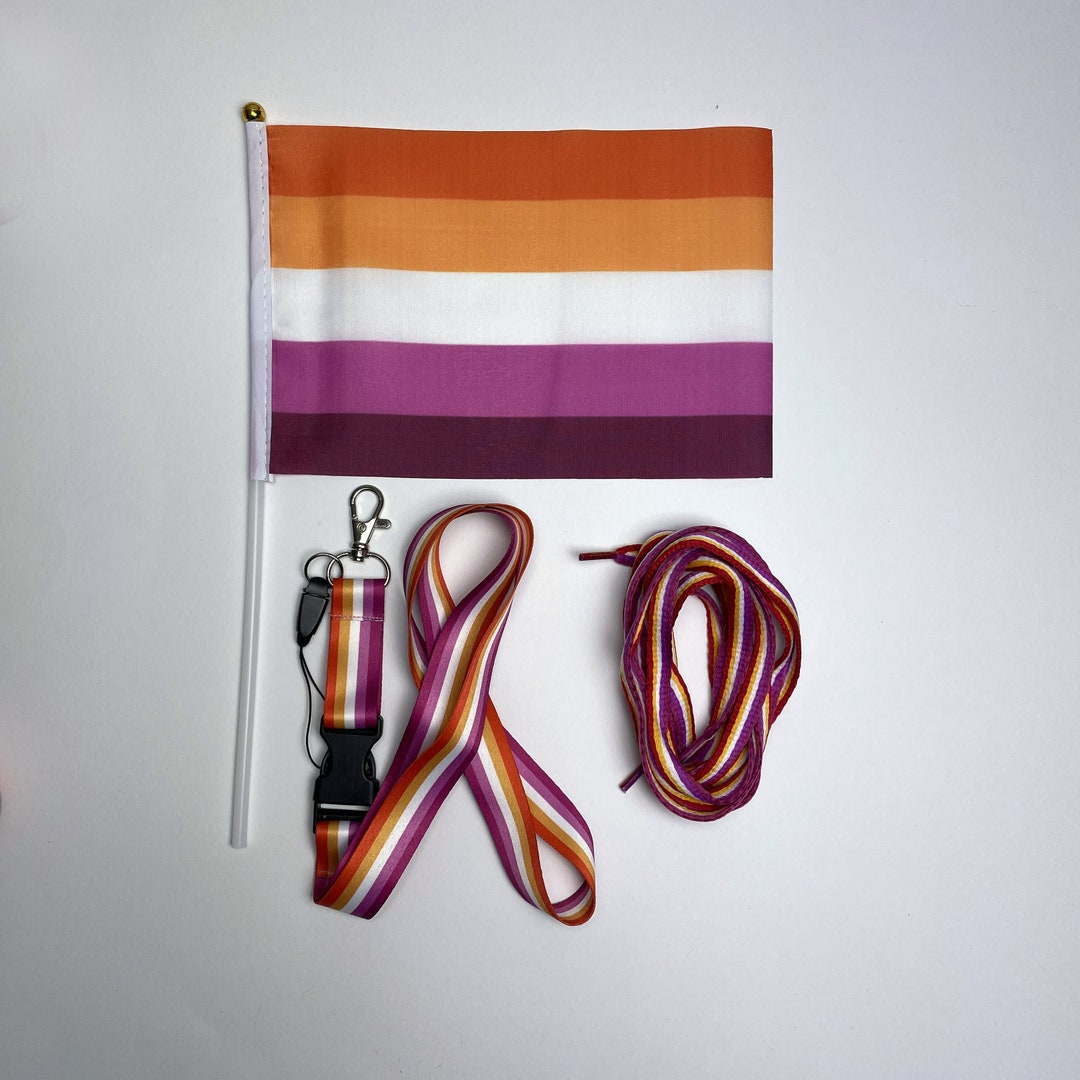 Lesbian Sunset Flag Set - 3 Pcs / Les Flag / Lesbian Flag / Lgbt ...