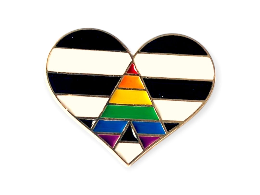 Ally Flag Pin Heart | Lgbt Pins | Straight Ally Flag | Ally Pride ...