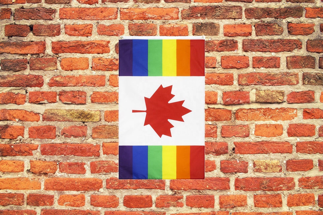 3x5feet Lgbtq Canada Flag / Rainbow Flag / Pride Month / Gay Pride Flag ...