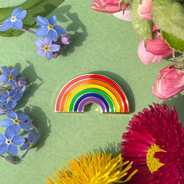 Rainbow Pins - Etsy