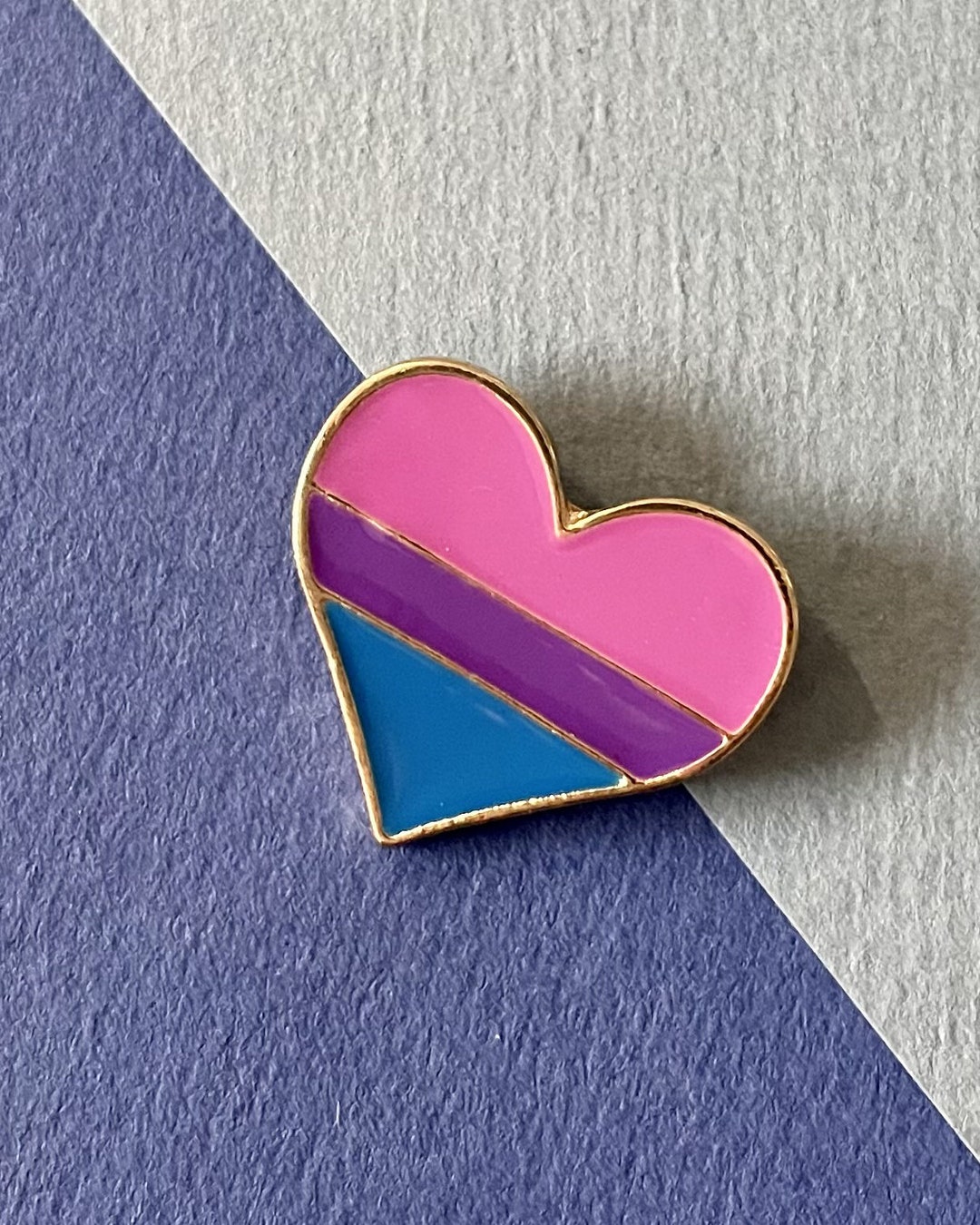 Bisexual Flag Pin Heart | Lgbt Pins | Bisexual Flag | Bisexual Pride ...