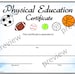 Physical Education Certificate, PE Certificate, Editable PE Certificate ...