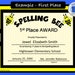 Spelling Bee Award Certificates, Spelling Bee Certificates, Editable ...