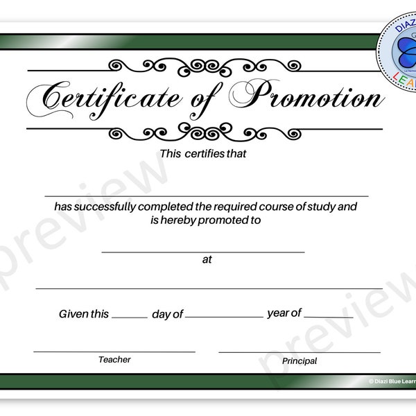 5th Grade Graduation Certificate - Etsy