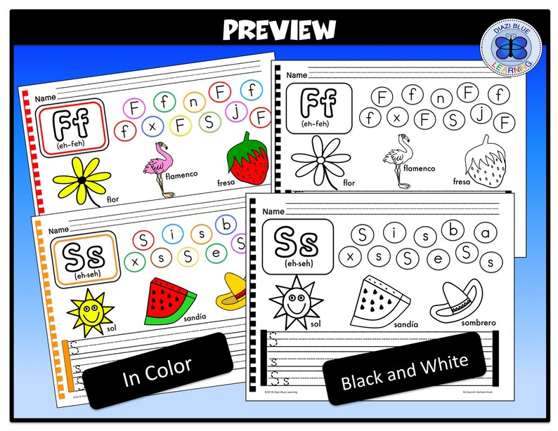 Learn the Spanish Alphabet El Abecedario Spanish Letters El Alfabeto ...