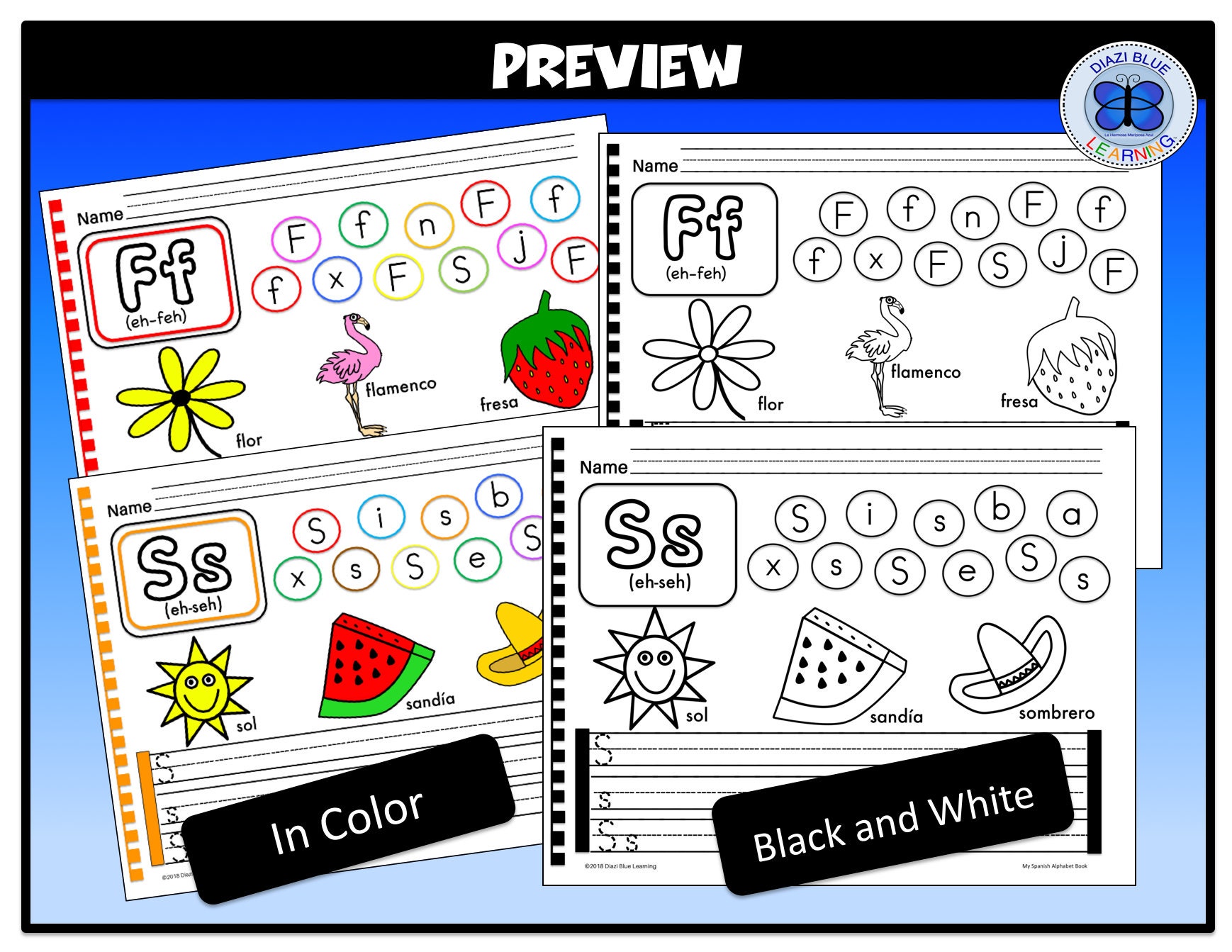 Learn the Spanish Alphabet El Abecedario Spanish Letters El Alfabeto ...