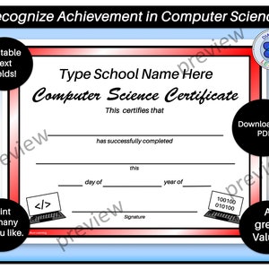 Computer Science Certificates, Programming Certificate, Coding Award ...