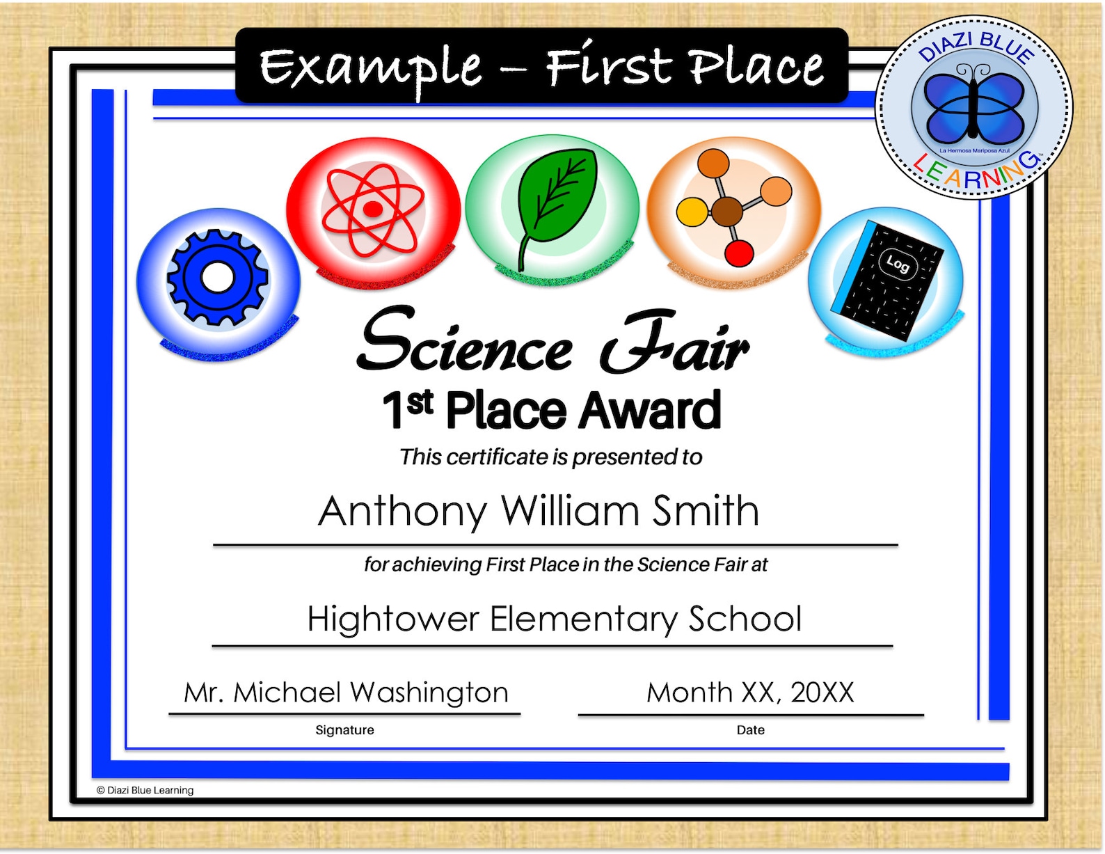 Science Fair Certificates, PDF Science Fair Certificates, Editable ...