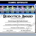 Robotics Award, Robotics Certificates, Editable Robotics Certificates ...