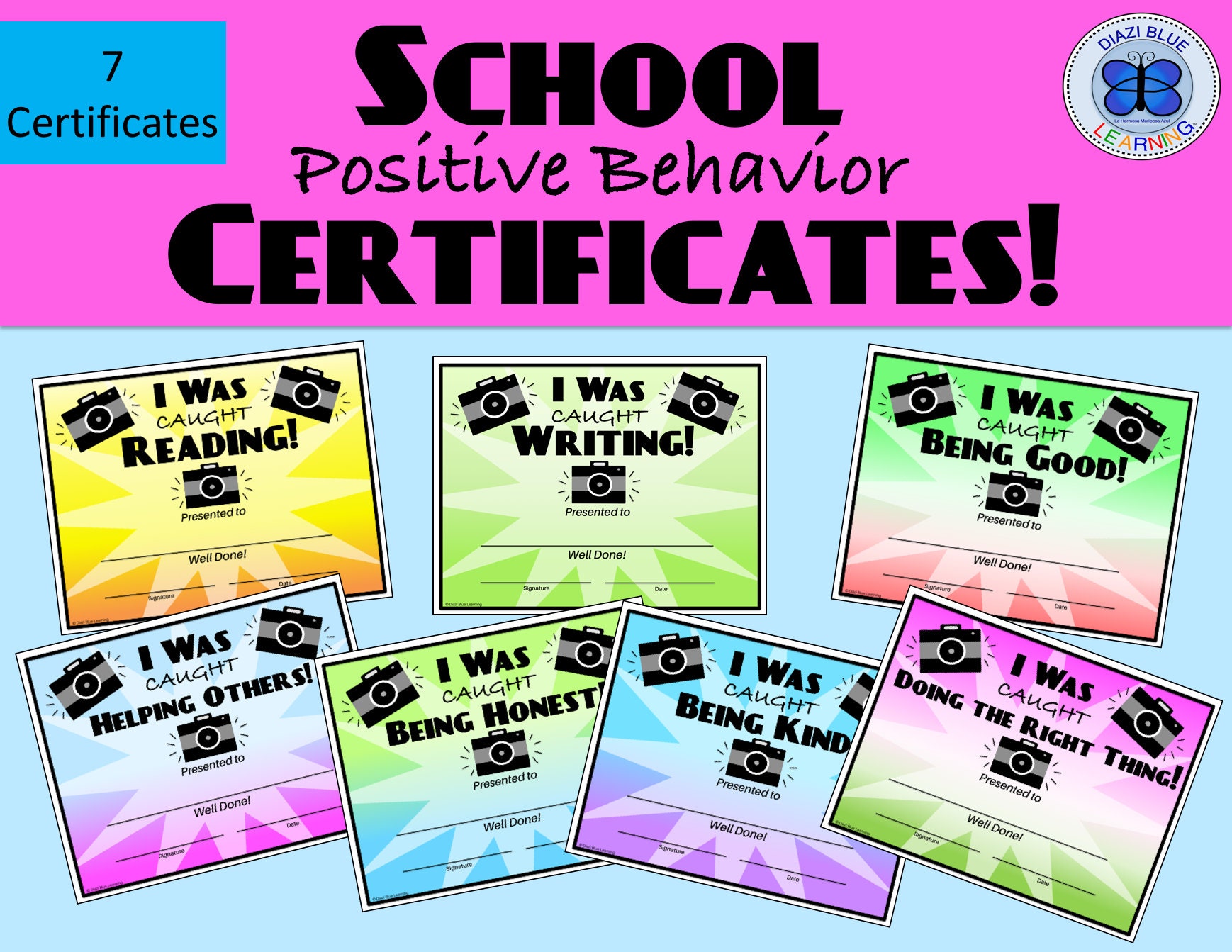 Positive Behavior Certificate, Positive Behavior, Caught Reading, Good ...
