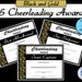 Black and Gold Cheerleading Certificates, Cheerleading Awards, Editable ...