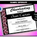 Burgundy and White Cheerleading Certificates, Cheerleading Awards ...