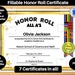 Set of 7 Kente Fillable Honor Roll PDF Certificates #2, Editable Kente ...