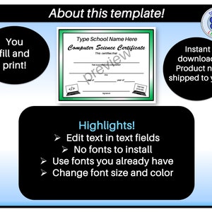 Computer Science Certificates, Programming Certificate, Coding Award ...