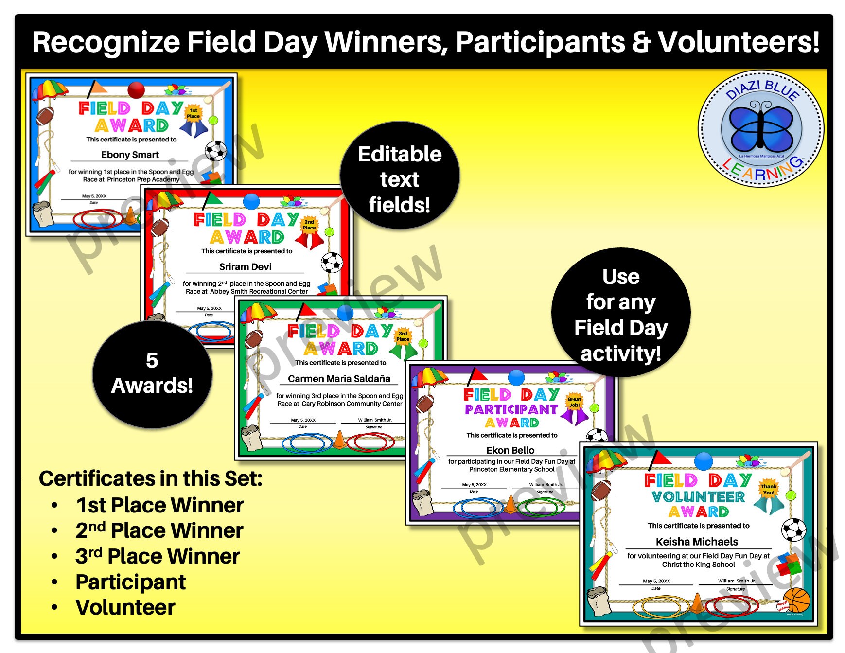 Field Day Certificate Template at Stella Prell blog