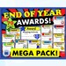 70 End of Year Award Certificates, Editable Student Certificates, End ...
