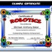Certificate of Robotics, Robotics Award, Robotics Certificates ...