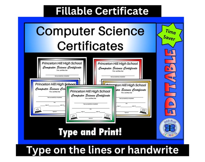 Computer Science Certificates Programming Certificate Coding Award 3913