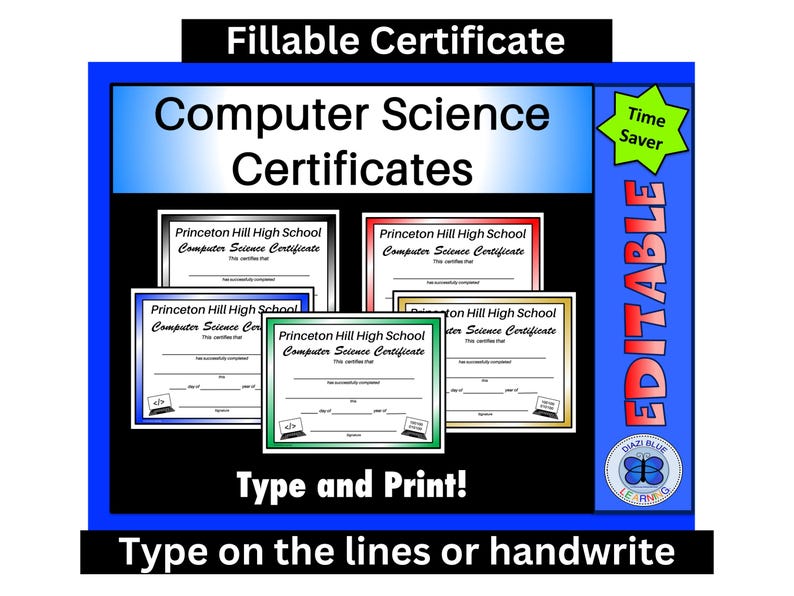 Computer Science Certificates, Programming Certificate, Coding Award ...