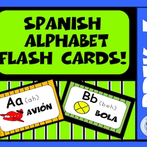 Spanish Alphabet Flash Cards, Spanish Alphabet, Spanish Letter of the ...