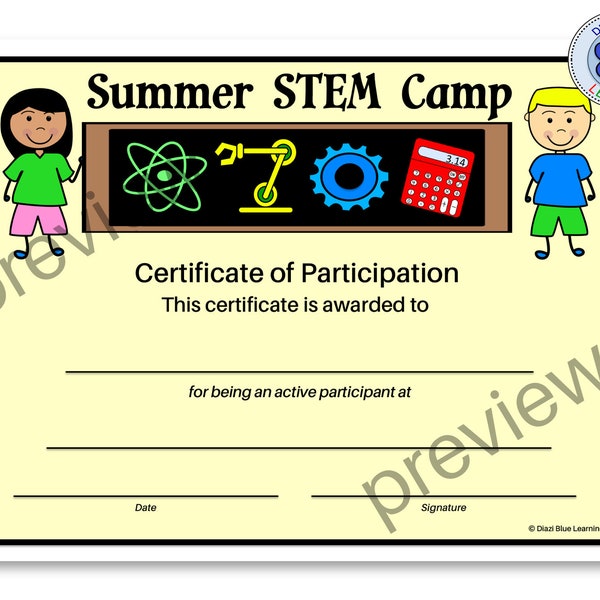 Science Award Certificate - Etsy