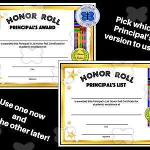 Set of 7 Kente Fillable Honor Roll PDF Certificates #2, Editable Kente ...