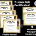 Set of 7 Kente Fillable Honor Roll PDF Certificates #2, Editable Kente ...