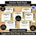 Set of 7 Kente Fillable Honor Roll PDF Certificates #2, Editable Kente ...