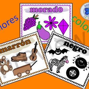 Spanish Color Charts Spanish Colors Spanish Charts Colors | Etsy