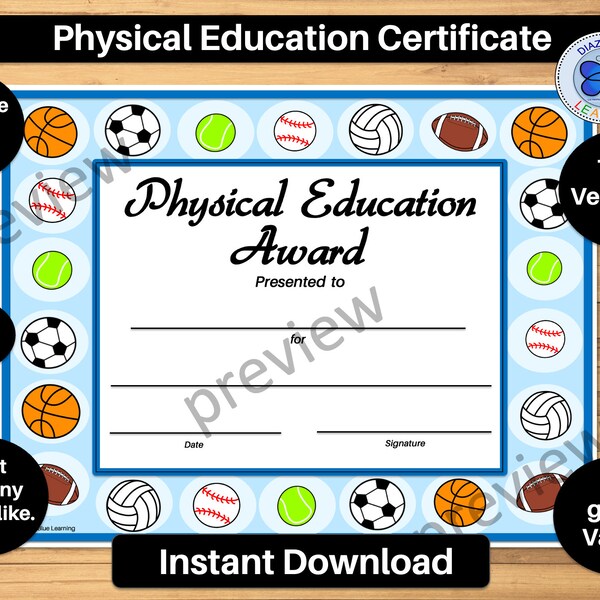 Certificate of Education Template - Etsy