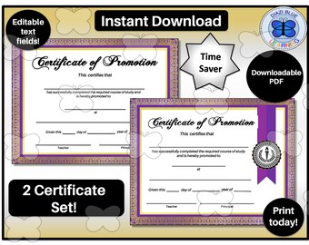 Set of 7 Kente Fillable Honor Roll PDF Certificates 2 - Etsy