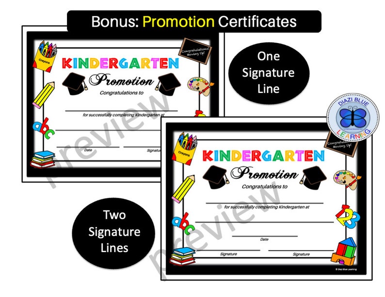 Kindergarten Diploma, Fillable Kindergarten Graduation Diploma With ...