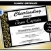 Black and Gold Cheerleading Certificates, Cheerleading Awards, Editable ...
