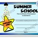 Summer School Certificate, Editable Summer School Certificate ...