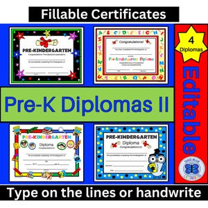 Pre-k Diplomas, Pre-k Certificates, End of Year Certificate, Printable ...