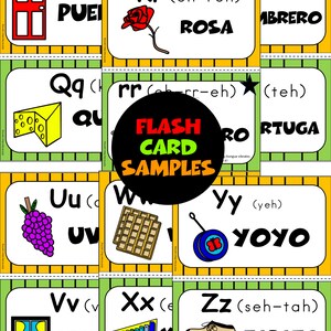 Spanish Alphabet Flash Cards, Spanish Alphabet, Spanish Letter of the ...