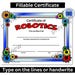 Certificate of Robotics, Robotics Award, Robotics Certificates ...