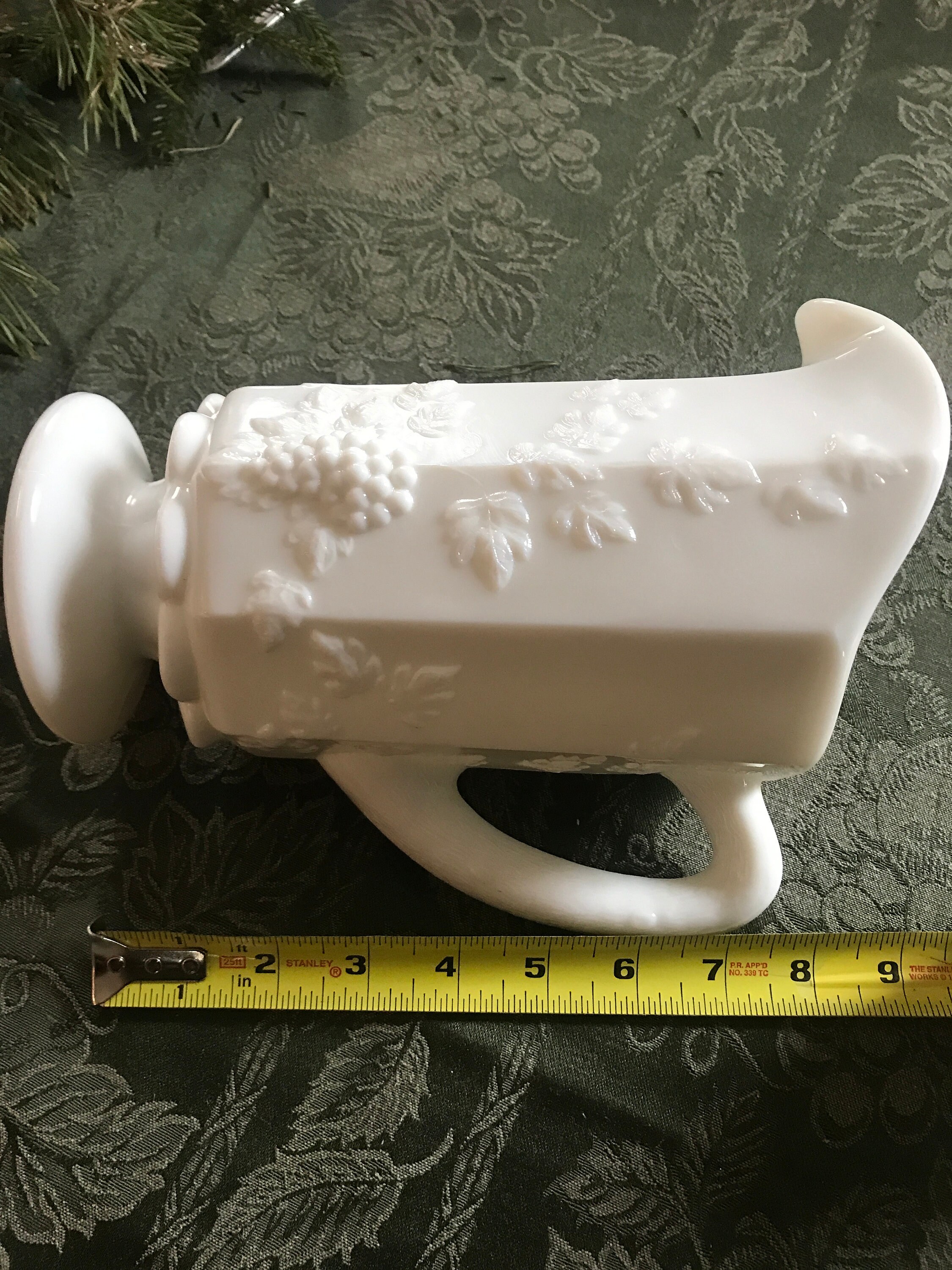Vintage Milk Glass Pitcher - Etsy