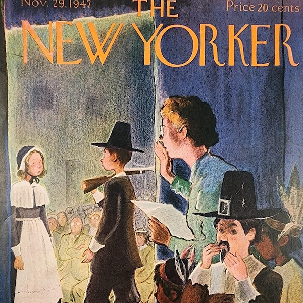 Original the New Yorker Magazine April 20, 1929 cover Only: City Block ...